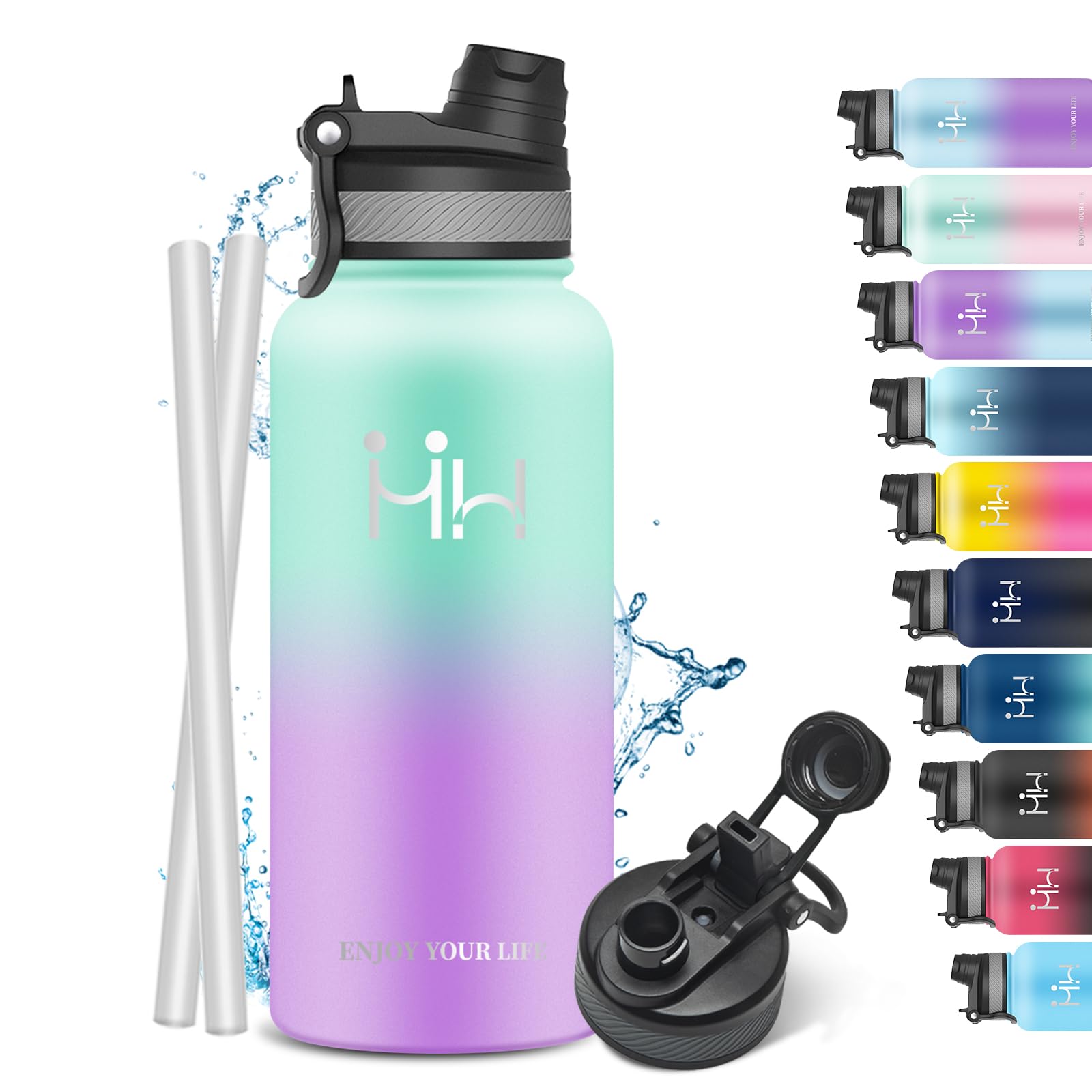 Amazon | 水筒 保温保冷 ステンレス ボトル 500ml 0.9L 炭酸対応 ウォーターボトル 真空断熱ケータイマグ 炭酸 ボトル 水筒カバー 食洗機対応モデル お手入れ簡単 超軽量 ...