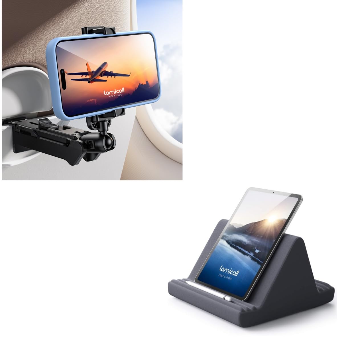 Amazon.com: Lamicall Airplane Phone Holder Mount and Pillow Stand ...