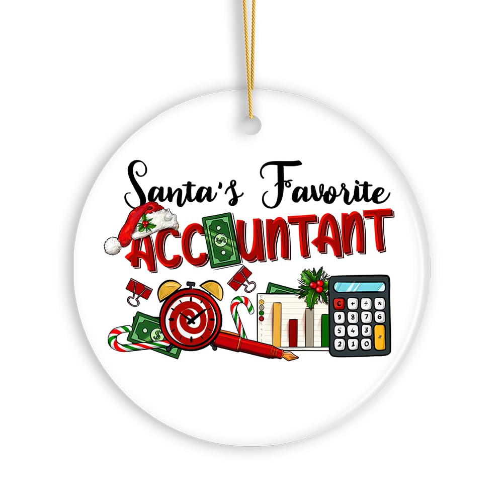 Amazon.com: Santas Favorite Accountant Christmas Ornament, Tax ...