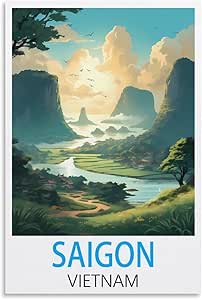 Amazon.com: Saigon Vietnam Vintage Travel Posters 12x18inch(30x45cm ...