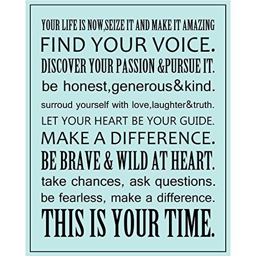 Amazon.com: Motivational Phrases Posters Prints Your Life is Now Seize ...