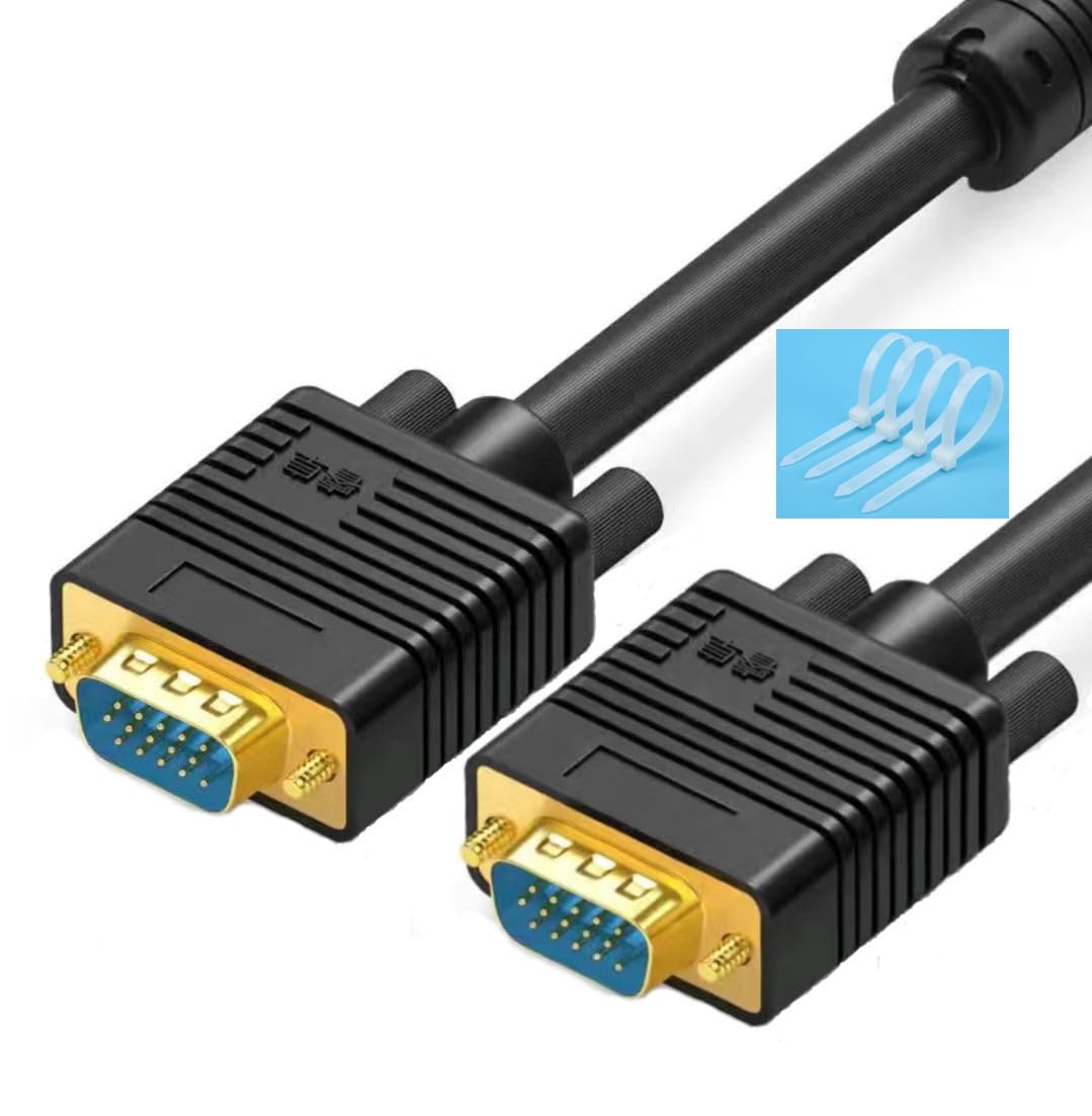 IOSSIOPPIA VGA Cable VGA to VGA Adapter Male to Male 15 pin 1080P Full ...