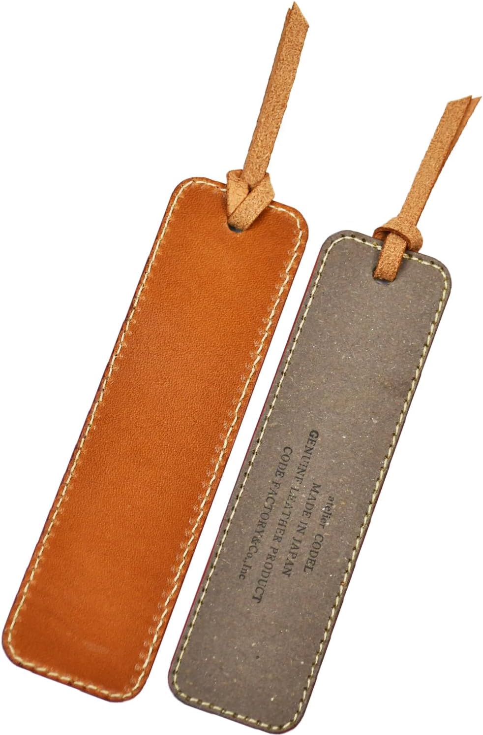 Amazon | コデル atelierCODEL しおり 栞 ブックマーカー 革 栃木レザー 活版印刷 日本製 ※1枚のみ (ナチュラルブラウン) | しおり | 文房具・オフィス用品