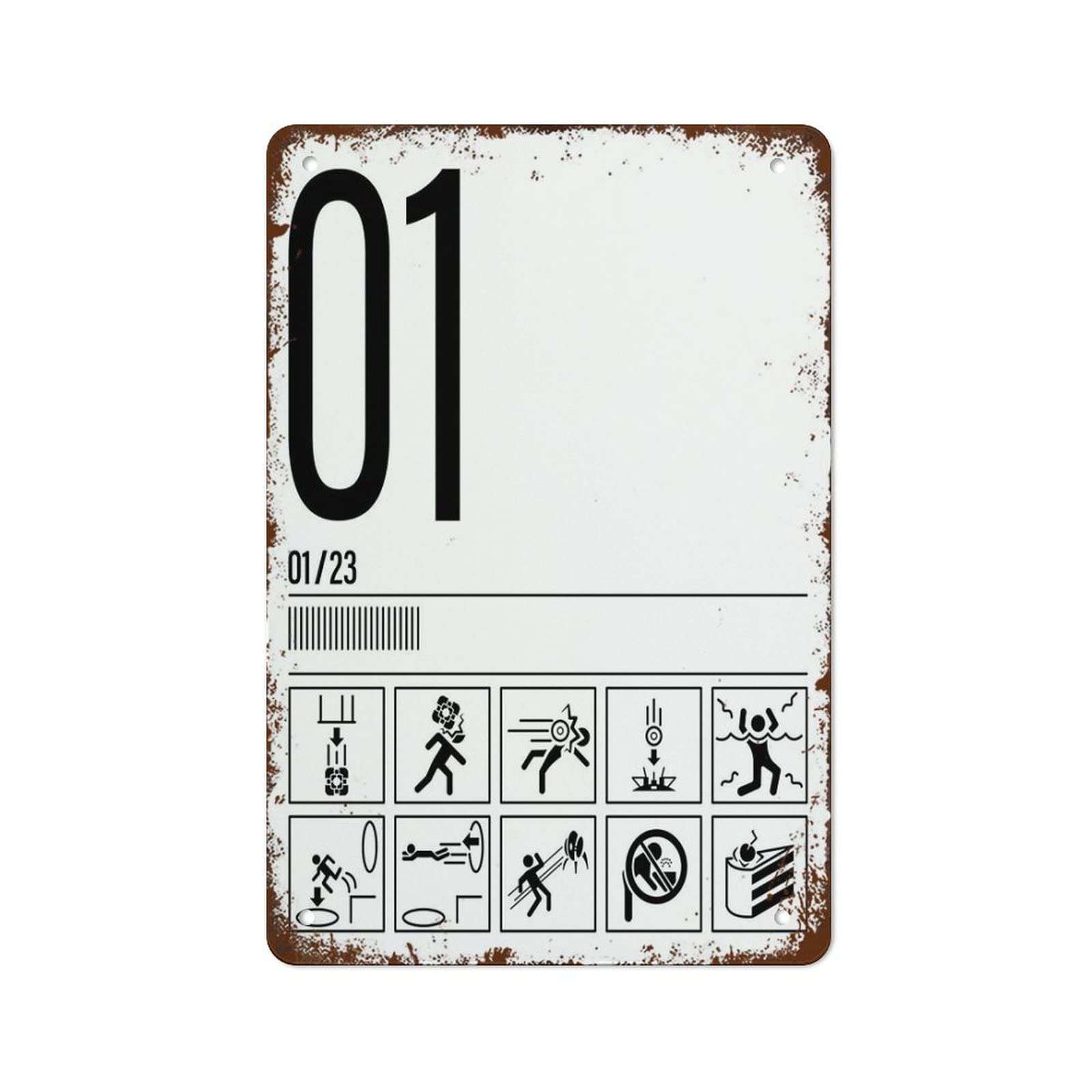 Amazon.com: KLII Art Metal Tin Signs Portal Test Chamber Icons Vintage ...