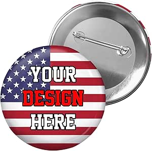 Amazon.com: Bulk Custom Pins Buttons Design Your Own Personalized Pins Buttons Business Logo ...
