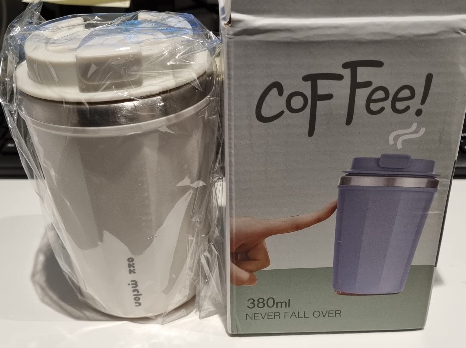 OZZ MELON Coffee Cup,Unspillable Cup, Stainless Steel Insulated ...