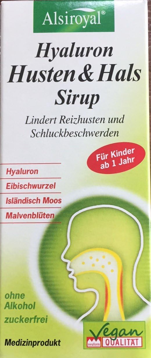 Alsiroyal Hyaluron Husten & Hals Sirup 3 x 150ml : Amazon.de: Drogerie ...
