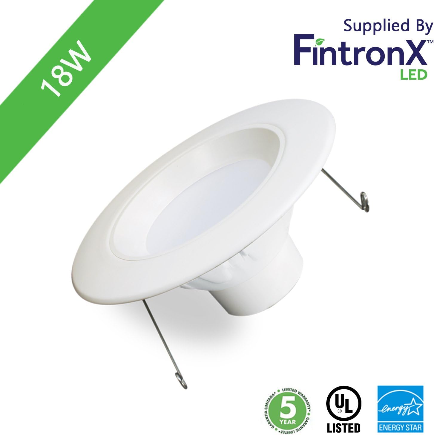 Fintronx 6 Inch LED Downlight, 18W, 3000K, Dimmable, LED Recessed ...