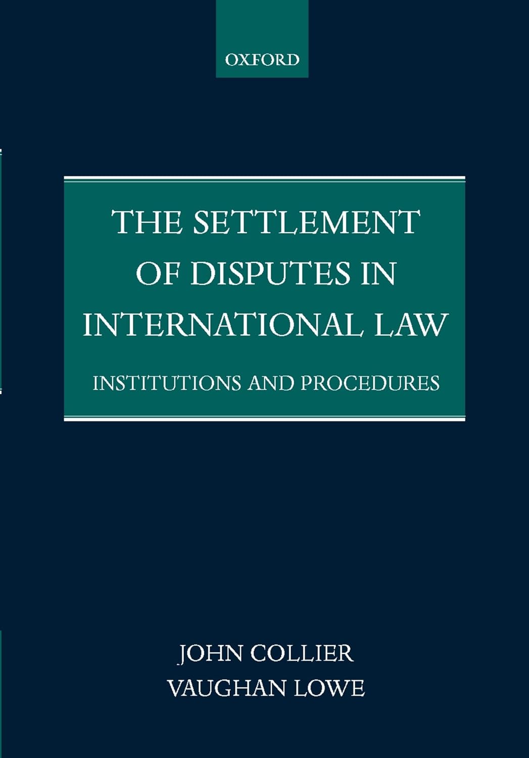 Amazon.com: The Settlement of Disputes in International Law ...