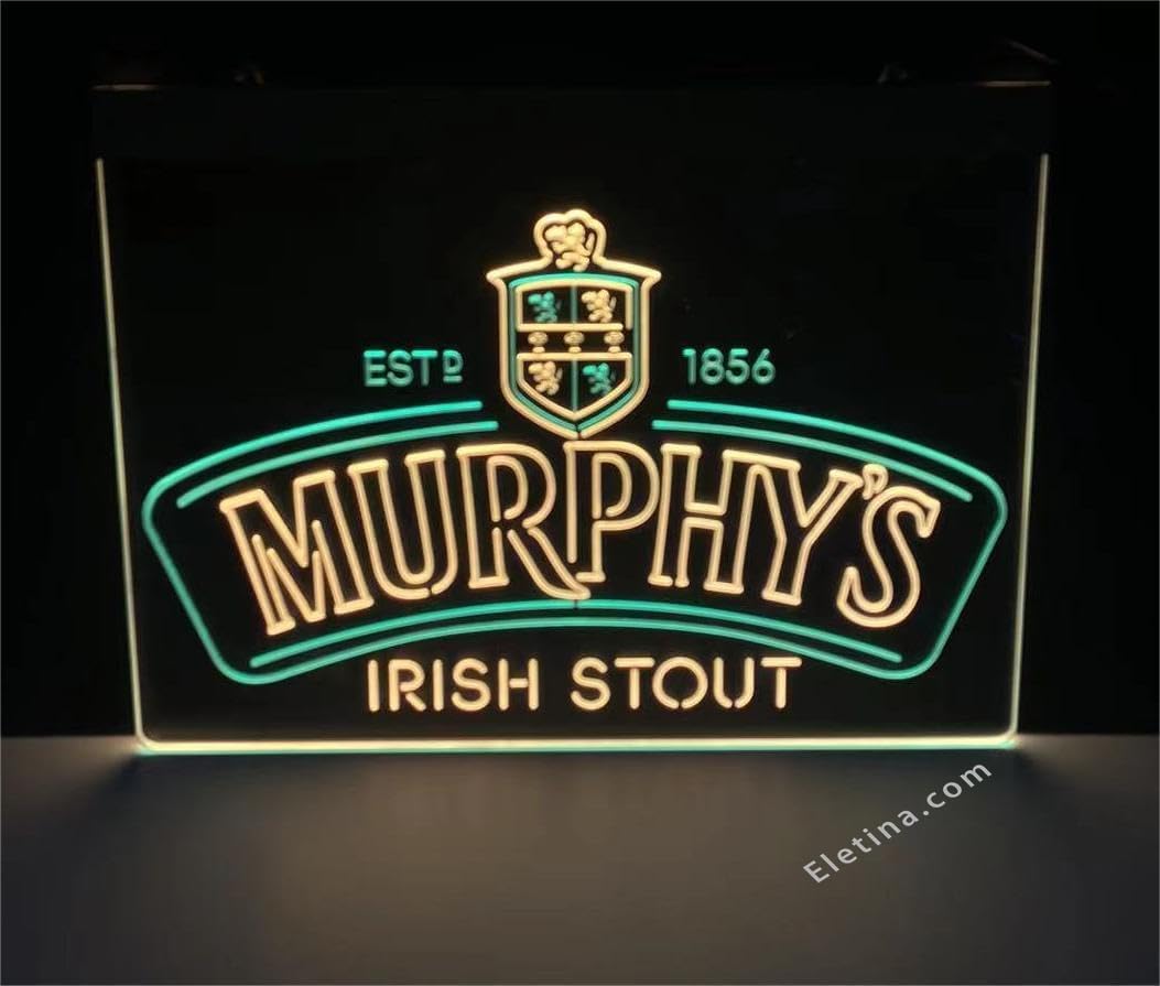 Amazon.com : Neon Bar Sign Business & Store Signs Murphy's Irish Stout ...