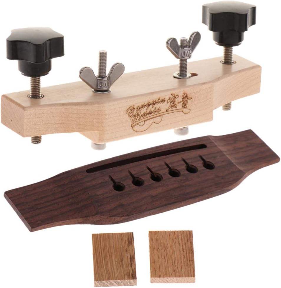 1 Set Acoustic Guitar Bridge Clamp with Rosewood Bridge DIY Guitars ...
