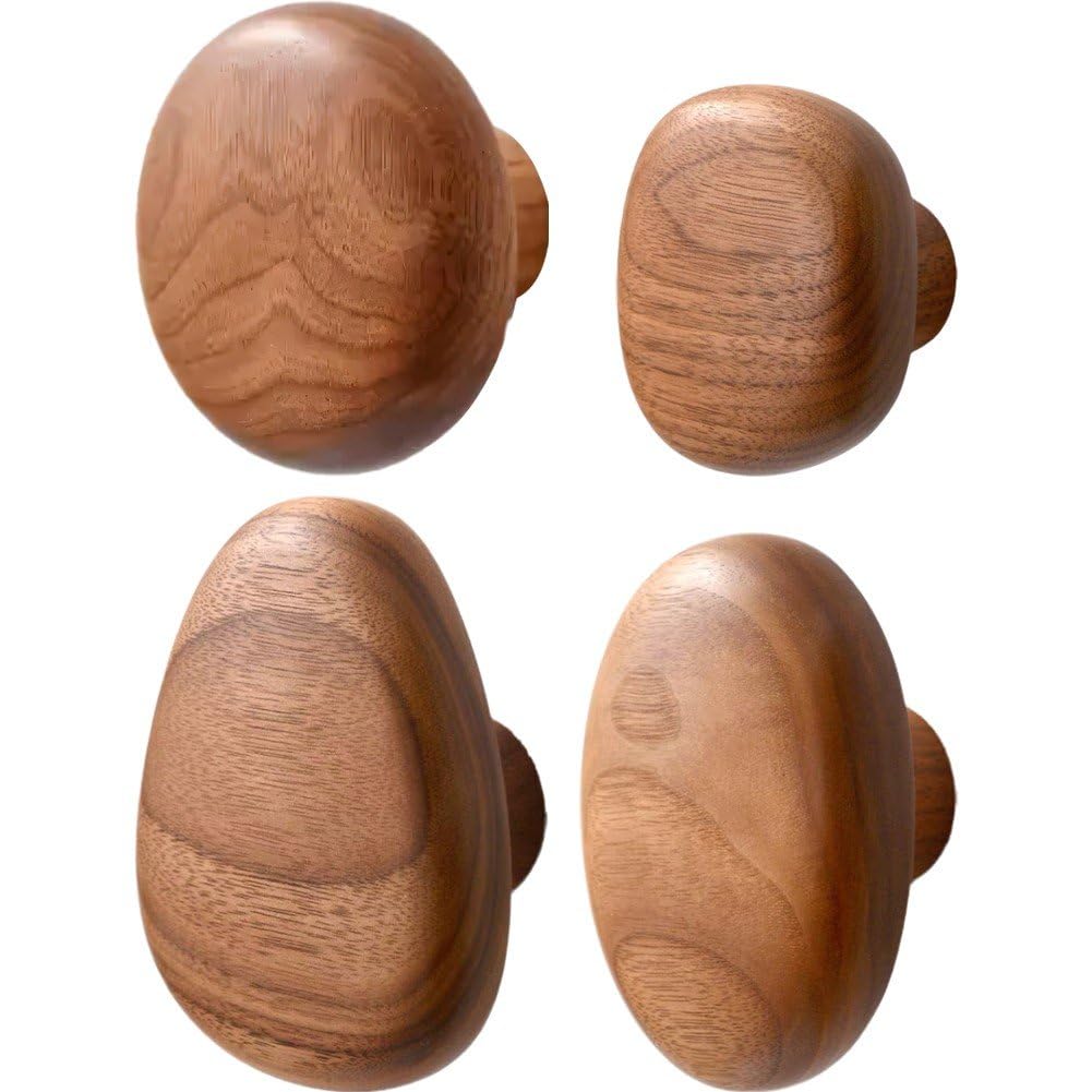 Lipfer 4 Ganchos De Madera para Abrigos, Gancho De Madera De Un Cono ...