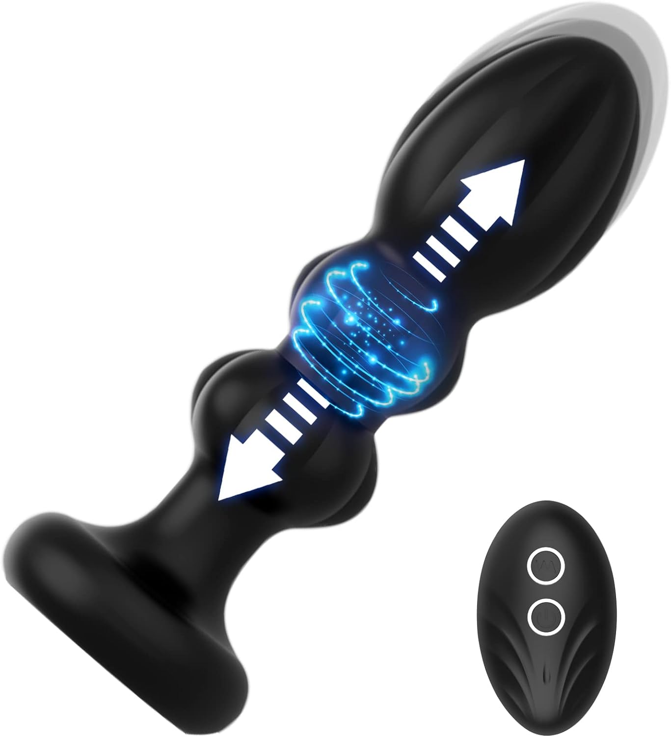 Thrusting Anal Butt Plug Vibrator Prostate Massager With 5 Speeds Modes