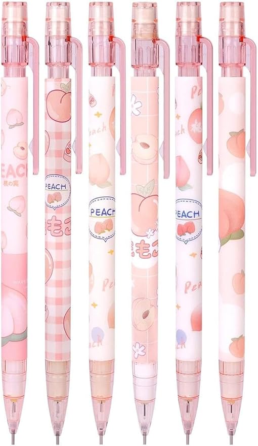 6PCS Mechanical Pencils，Mechanical Pencil with 1 Box of Refill 0.5 mm ...