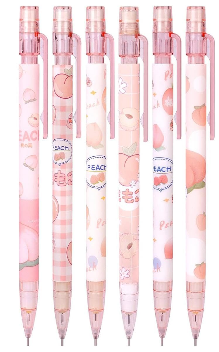 6PCS Mechanical Pencils，Mechanical Pencil with 1 Box of Refill 0.5 mm ...