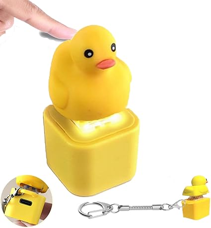 Amazon.com: Duck Quacking Fidget Toys Keychain - Rechargeable Duck ...