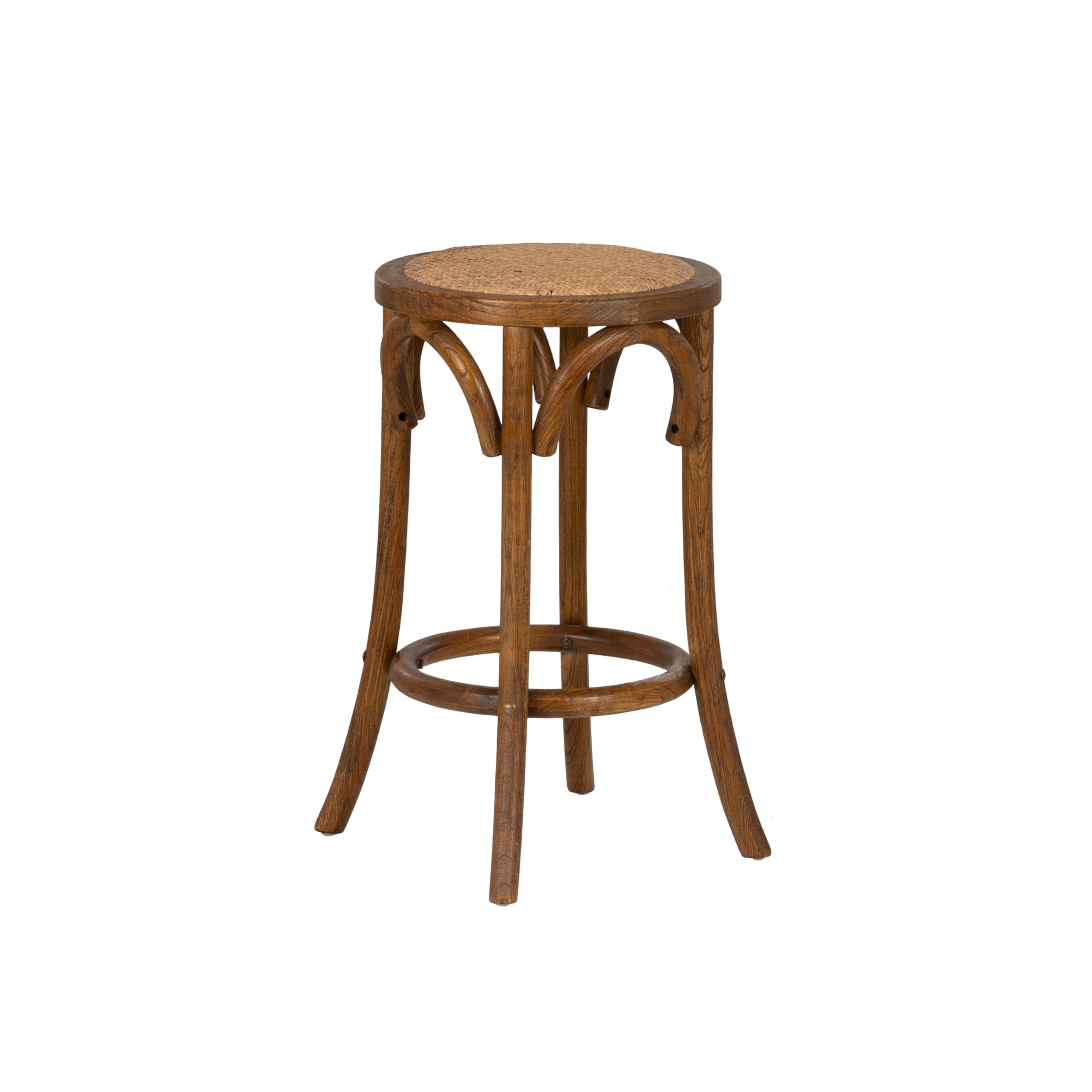 Amazon.com: Linon Home Décor Tampa Walnut Backless Counter Stool ...