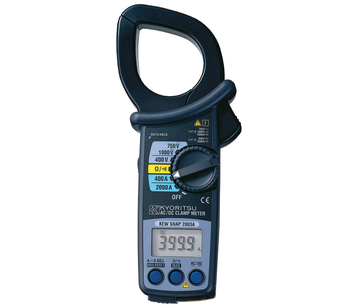 Skyking Kyoritsu KEW 2003A Digital Clamp-Meter, 2000A AC/DC, Conductors ...