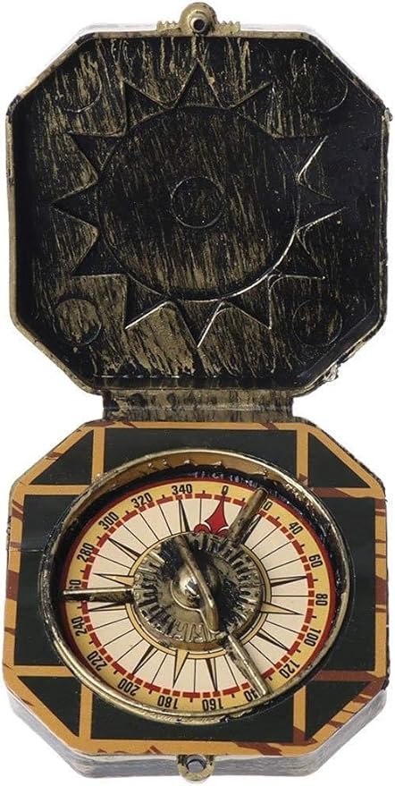 Bronze Compass Toy, Nautical Compass Pirate Captain Costume Toy ...
