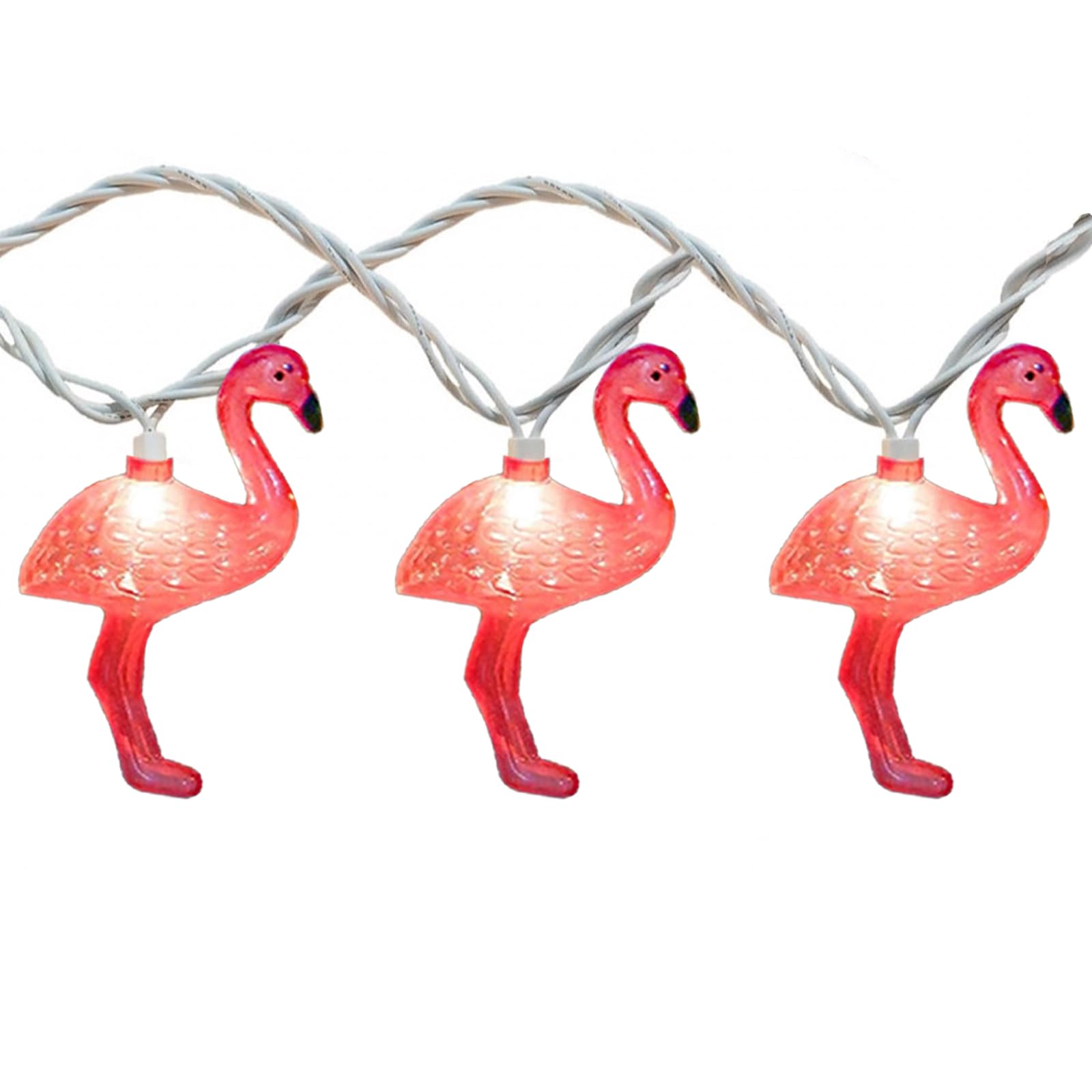8.5Ft Pink Flamingo Outdoor String Lights, 9ft Summer Patio LED String ...