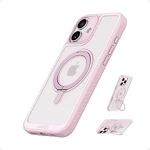 Amazon.com: Anker Ultra Magnetic for iPhone Case with Sturdy 360° Ring Stand, Military-Grade ...