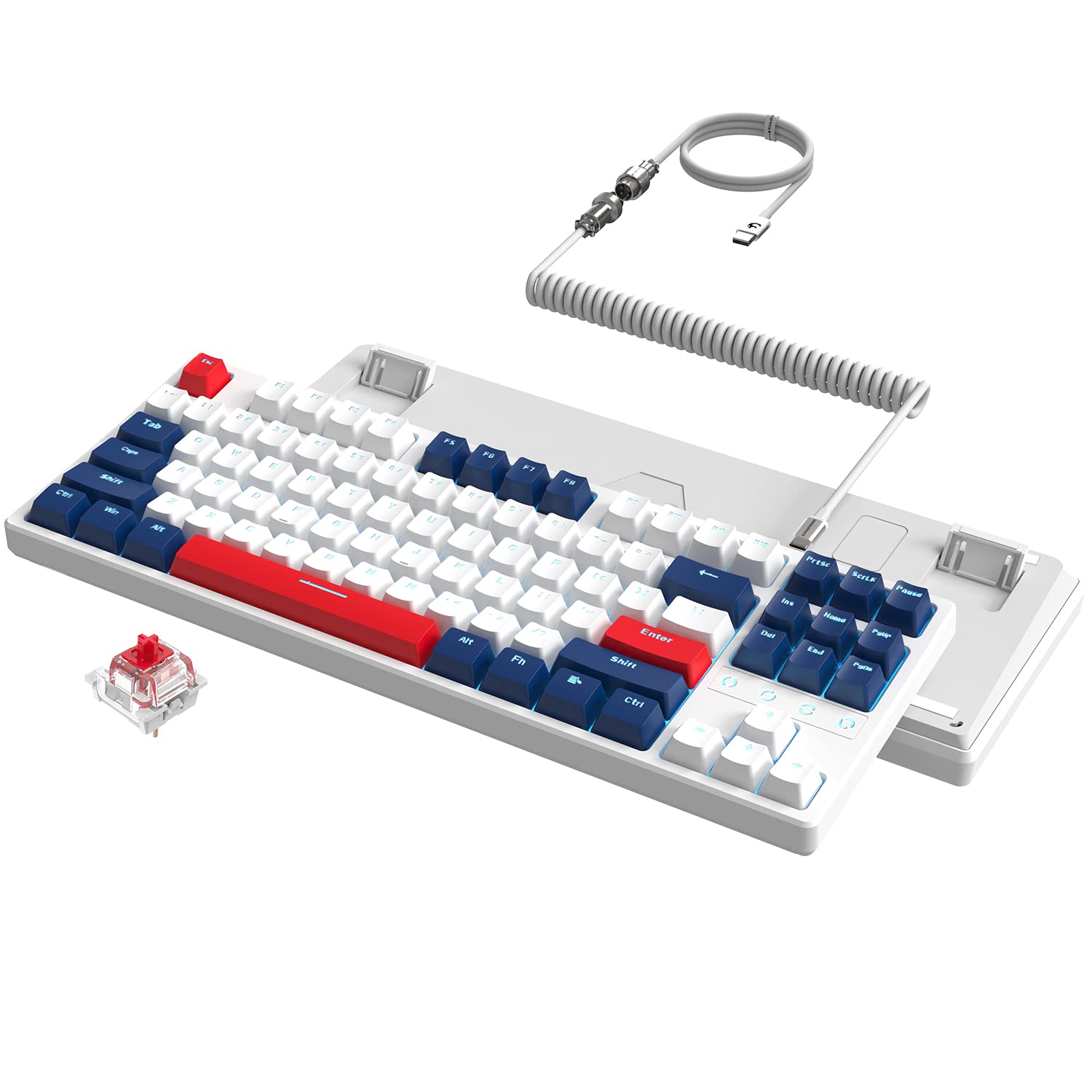Amazon.com: ATTACK SHARK K87 Wired TKL Hot-swappable Mechanical Gaming ...