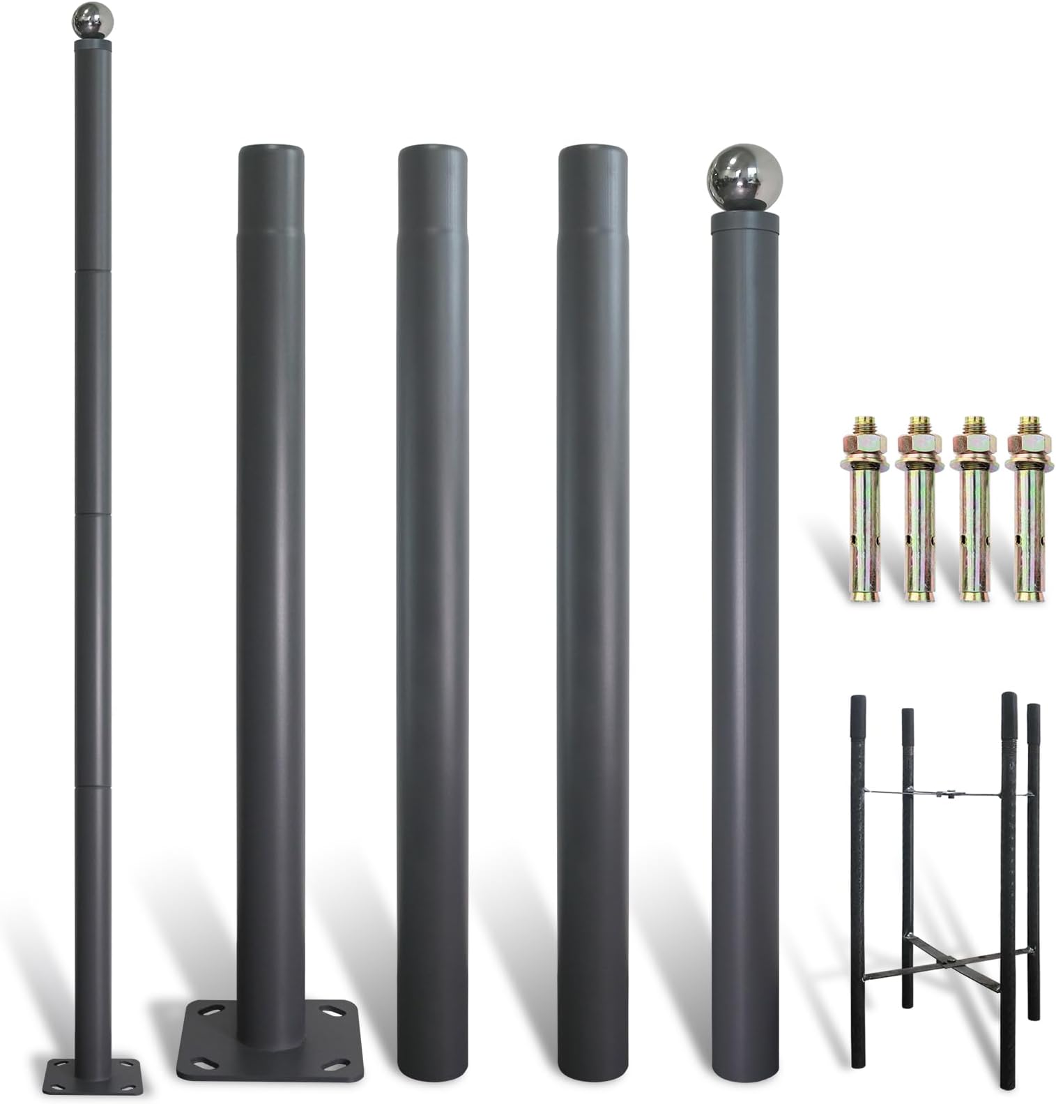 Gama Sonic Everest Outdoor Solar Lamp Post Light with GS-3 EZ Ground ...