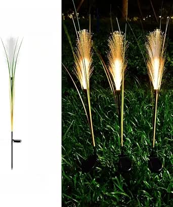 idudu 2 Pack Solar Reed Lights Decorative Garden Flower Lights Outdoor ...