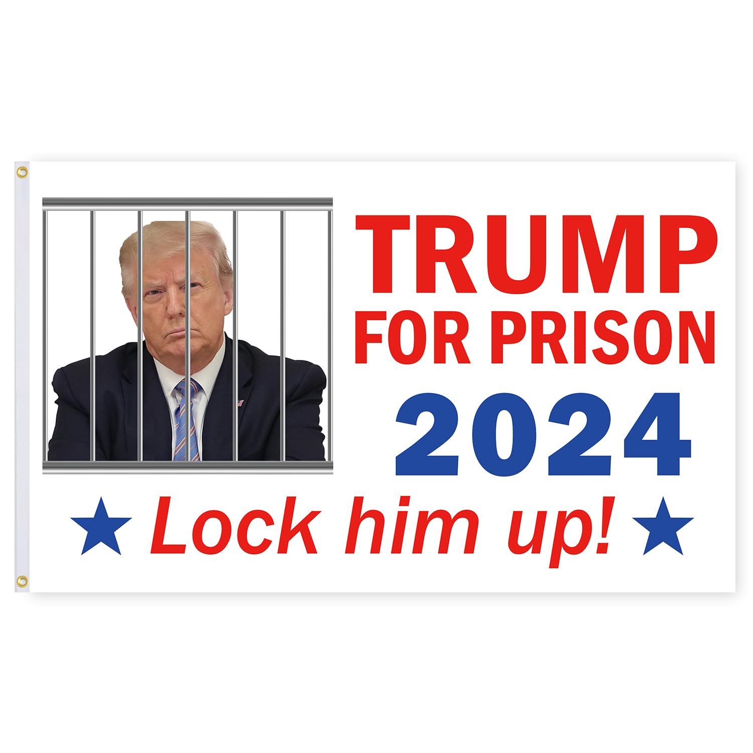 Amazon.com : Puraspace Trump for Prison Flags 3x5Ft Lock Up Trump Flag ...