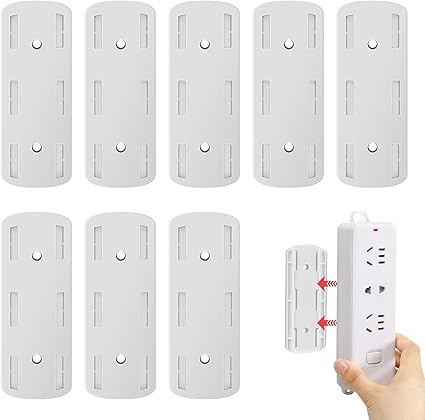 8PCS Self-Adhesive Desktop Socket Fixer,Adhesive Punch-free Socket ...