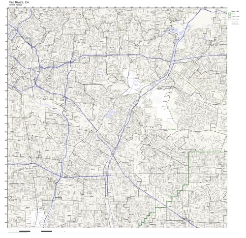 Pico Rivera, CA ZIP Code Map Laminated: Amazon.com: Office Products