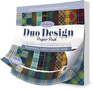 Amazon.com: Duo Design Paper Pads - Traditional Tartans & Rustic Wood
