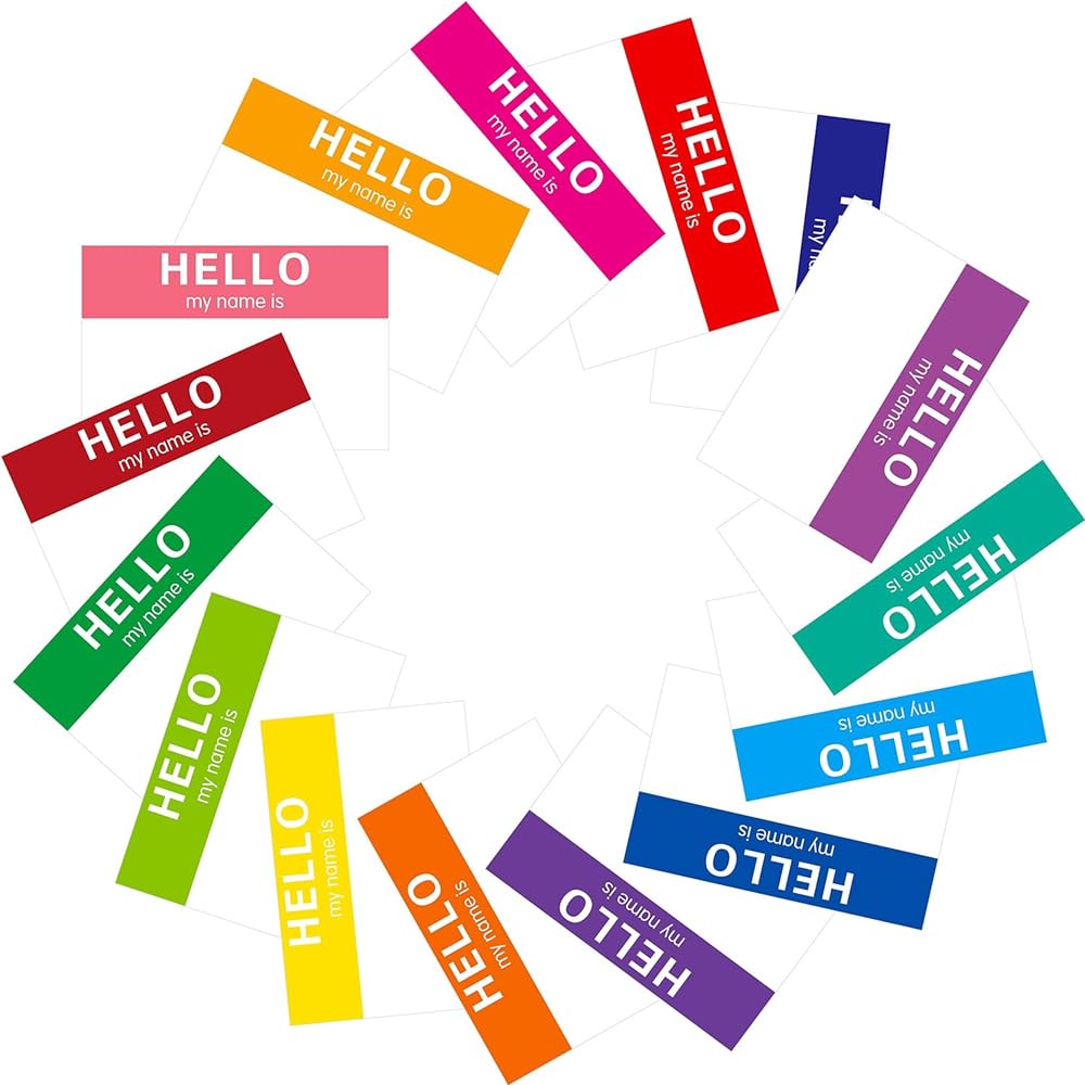 Buy Goodern 15 Colors 150PCS Name Tag Stickers,Colors Name Tags Labels ...