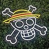 One Piece Anime Neon Signs Japanese Anime Luffy Skull Head Flexible ...