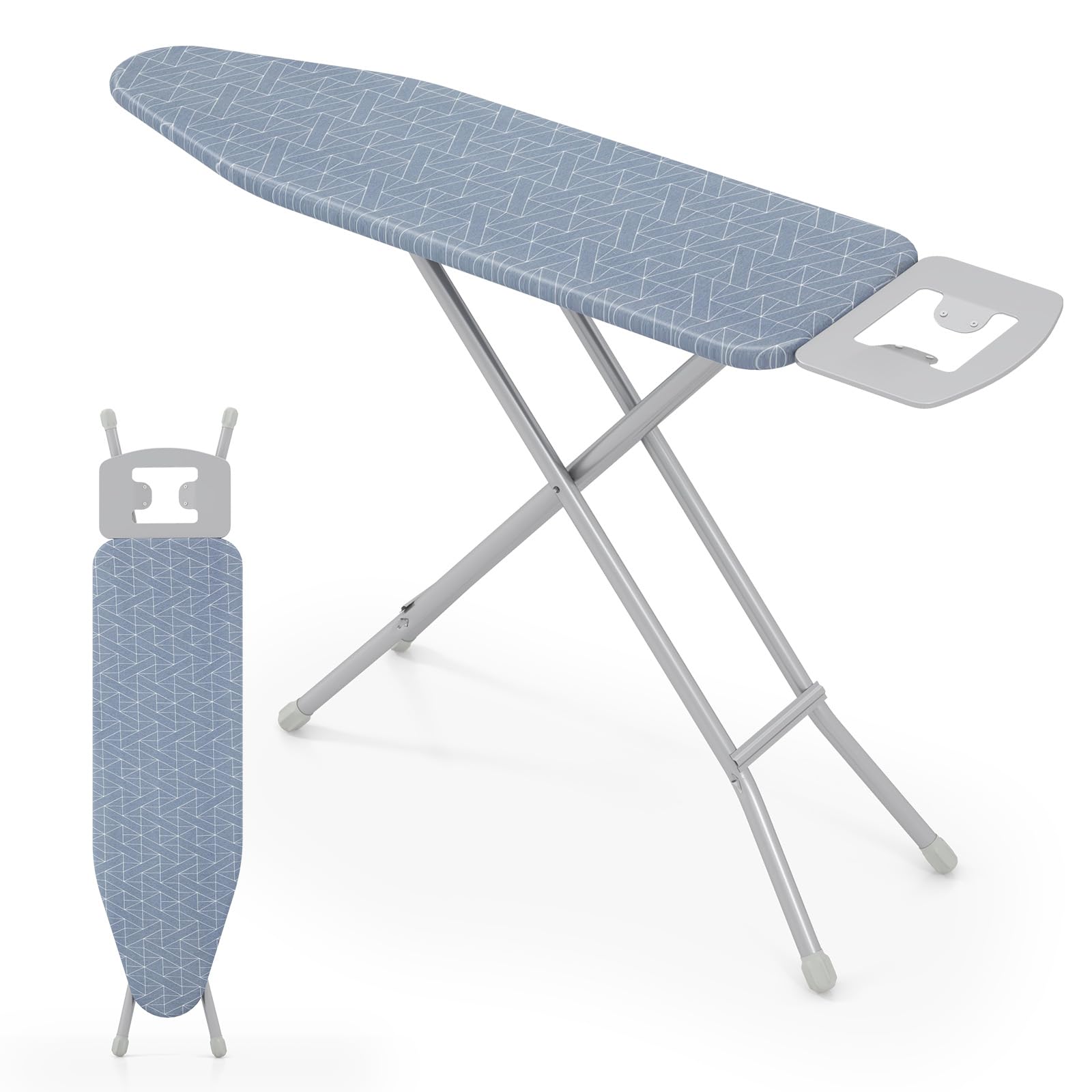 Giantex Ironing Board with Iron Rest, 48'' x 13.5'' Carbon Steel Iron ...