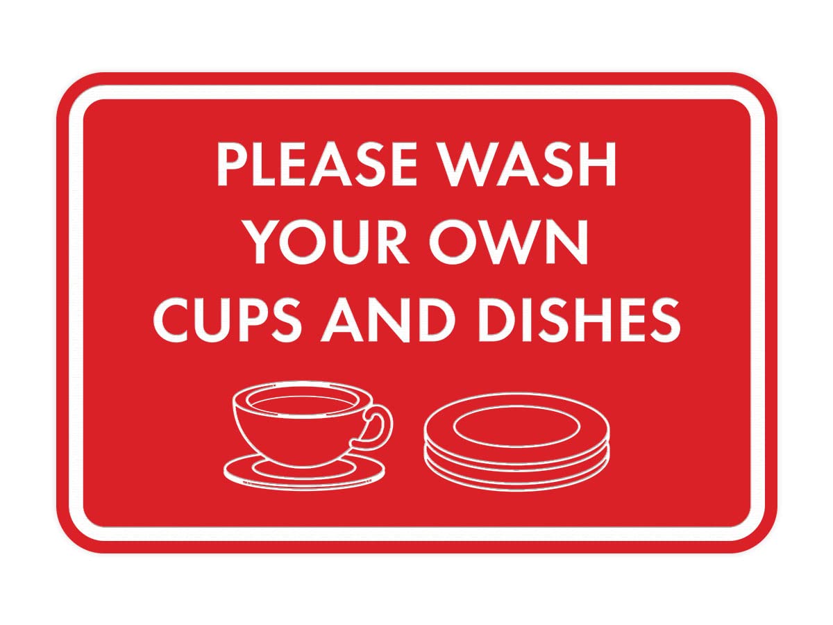 Wash Dishes Sign