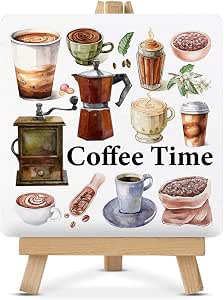 Amazon.com: Coffee Time Wood Sign with Easel - Coffee Lover Gifts, Home ...
