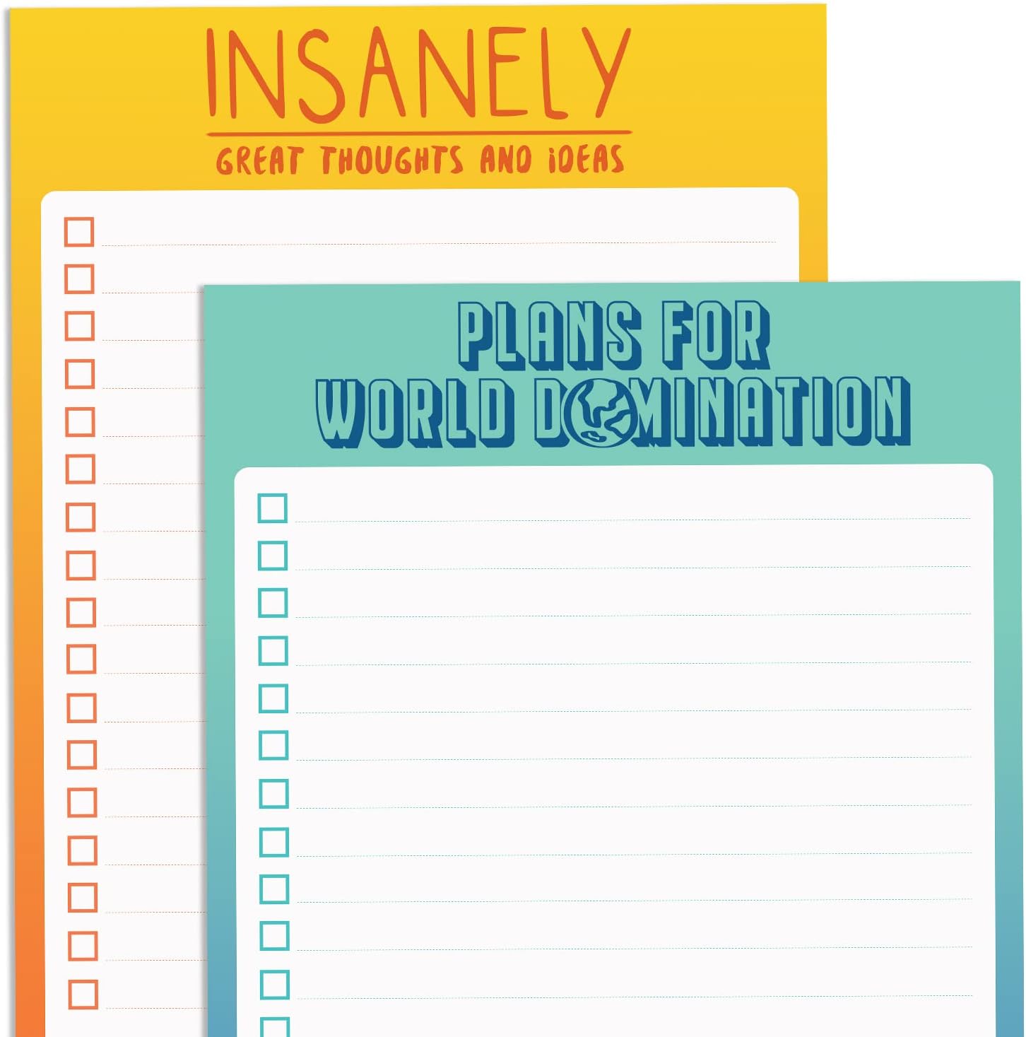 Amazon.com : 2 Funny To Do List Notepads - Set of Two 50 Sheet 5.5 x 8. ...