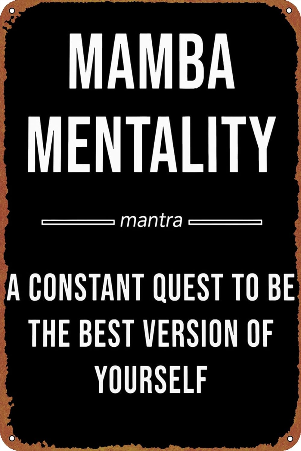 Amazon.com: Mamba Mentality Definition Comic Poster Metal Tin Sign Wall ...