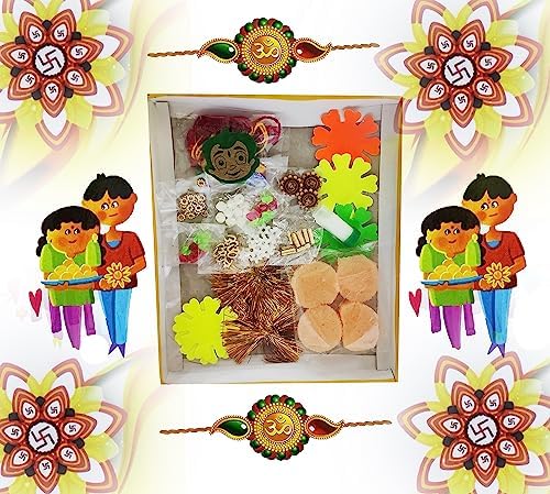 BITONA® 1 Complete Rakhi Making kit for School Project and self use DIY ...