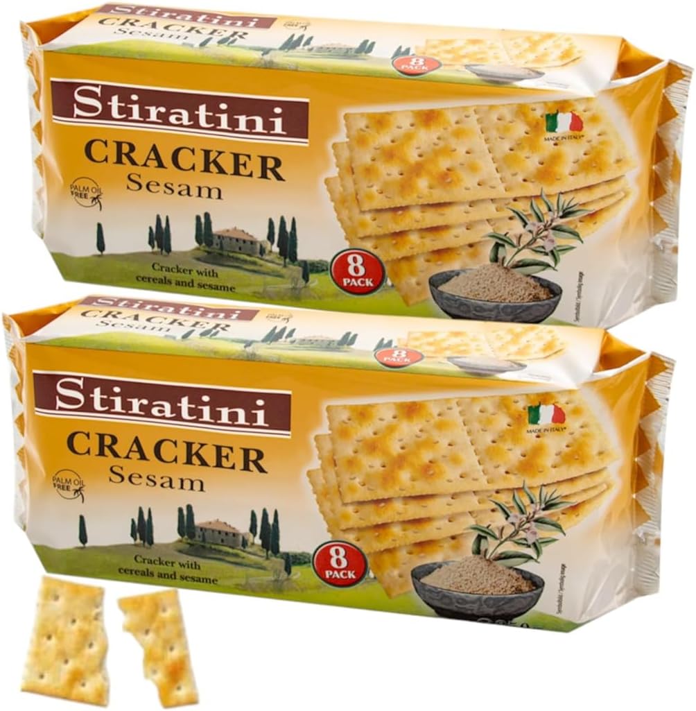 Amazon.com: STIRATINI Sesame Crackers - Authentic Italian Cracker with ...