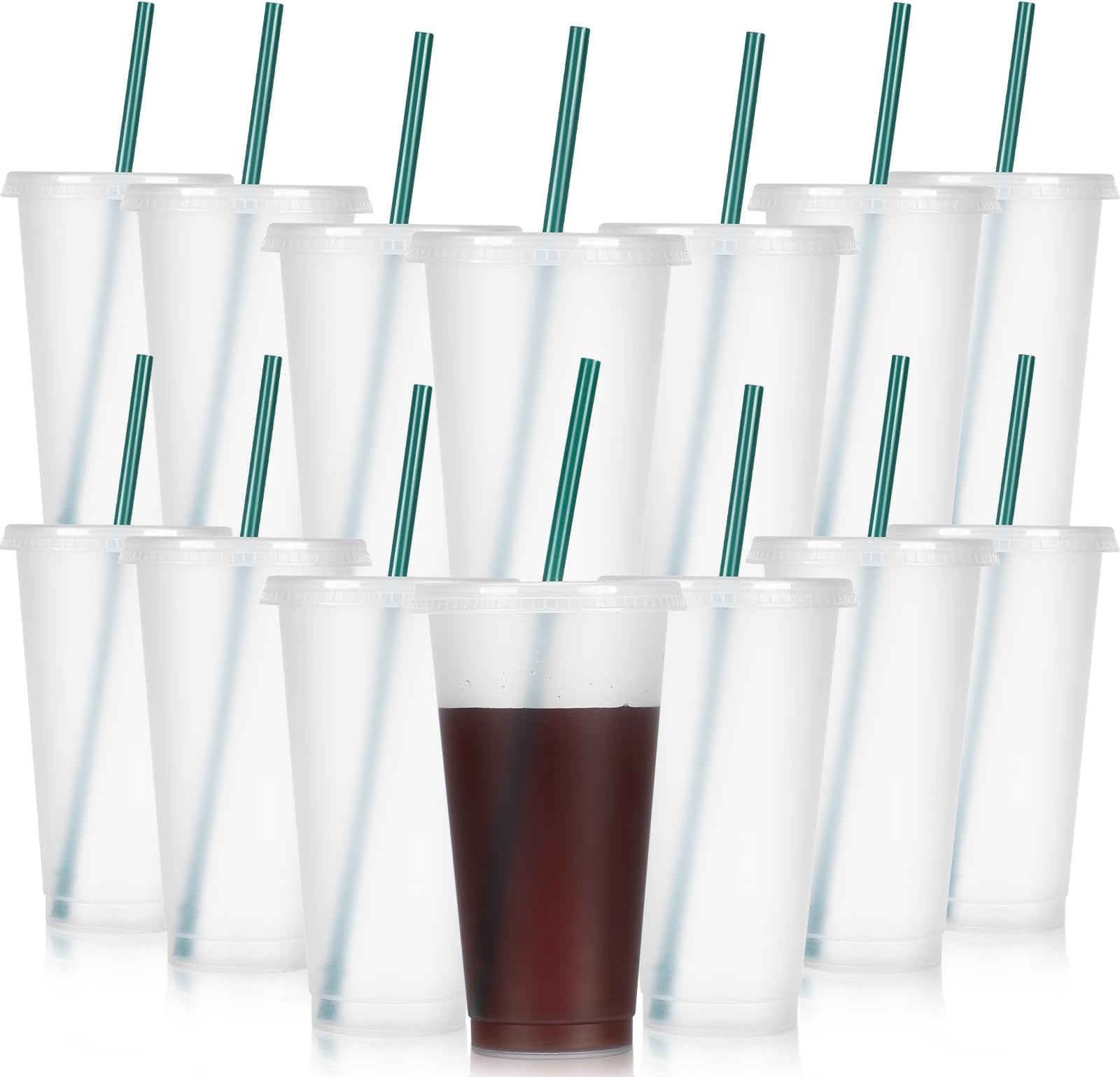 Amazon.com | Bokon Tumbler with Straw and Lid Bulk 24 oz Reusable ...