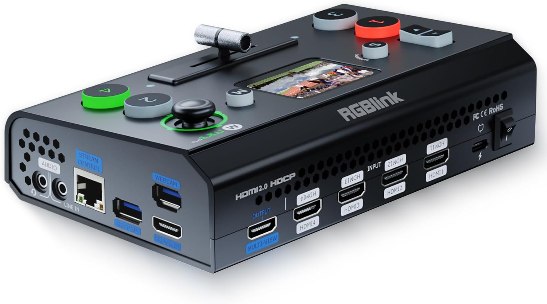 Amazon.com: RGBlink Mini-pro Multi Camera Video Mixer Switcher with On-Board Monitor 4K HDMI ...