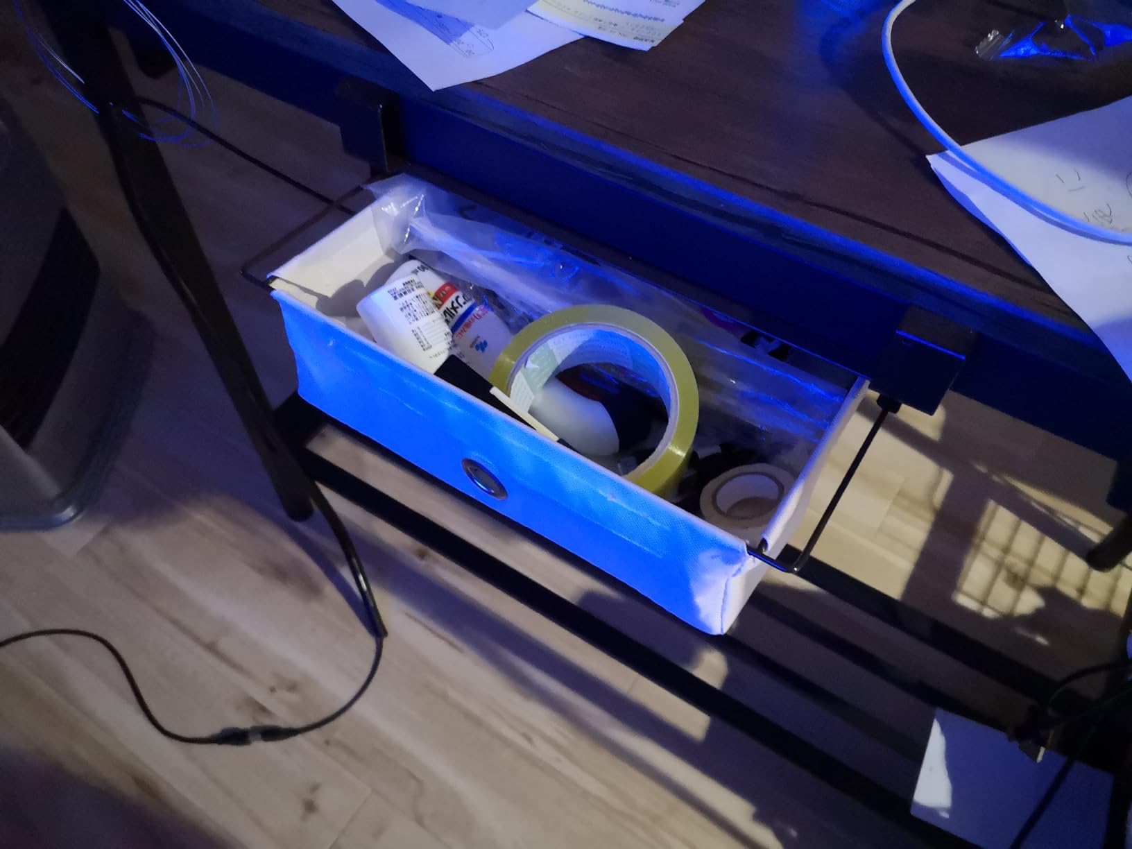 Amazon.co.jp: Aimedia Under-Desk Storage Box Under Desk Mounting Table ...