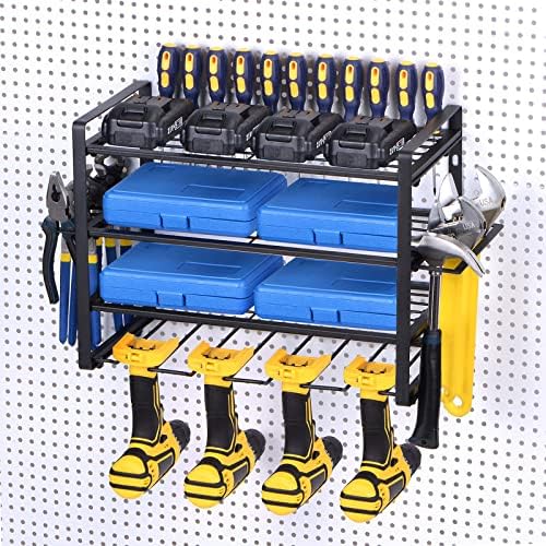 Amazon.com: HARFINGTON Power Tool Organizer 2 Separate Layers 4 Drill ...