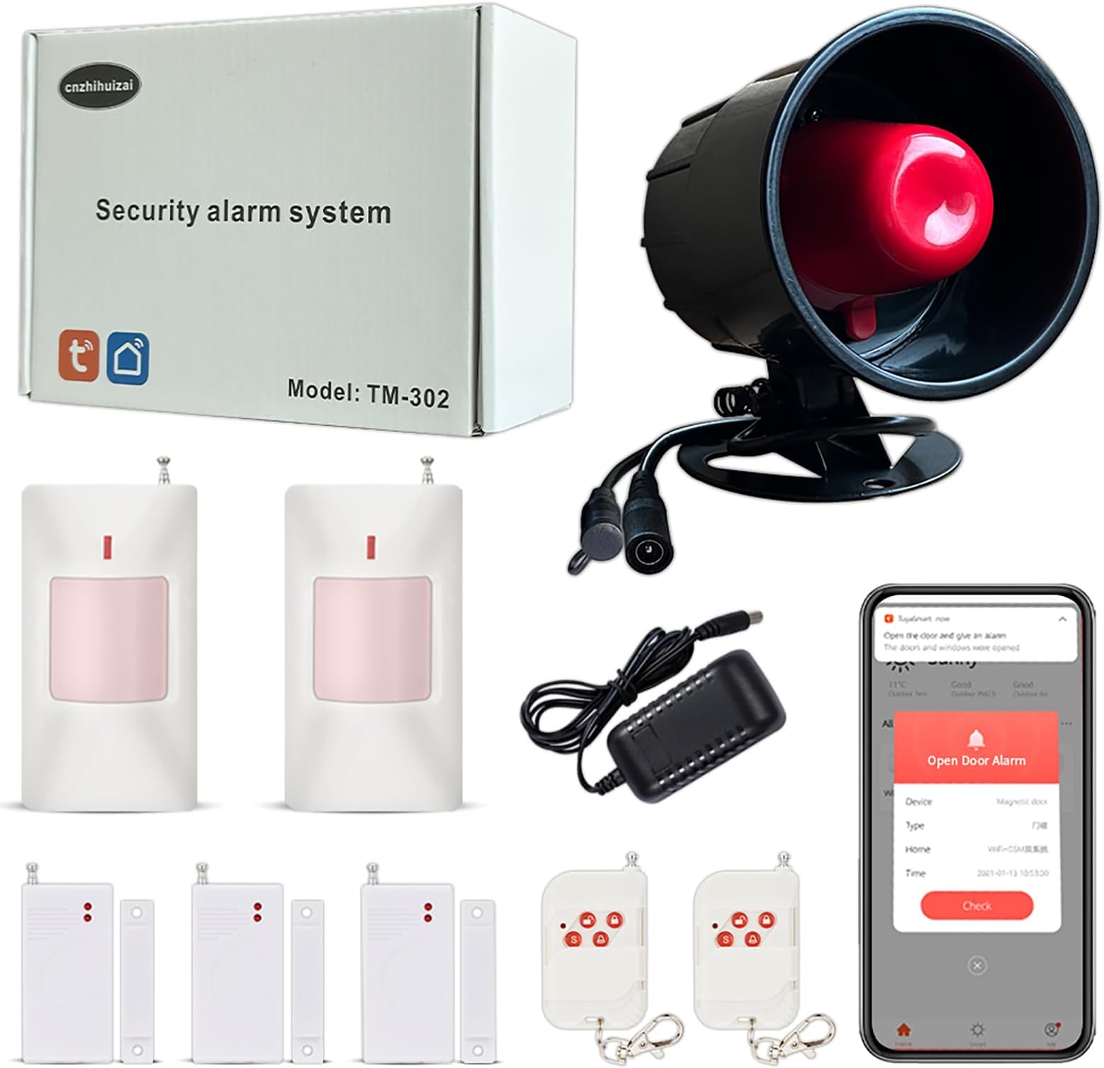 Tuya App WiFi, sistema de seguridad de tienda de oficina en casa, kit de sistema de alarma ...