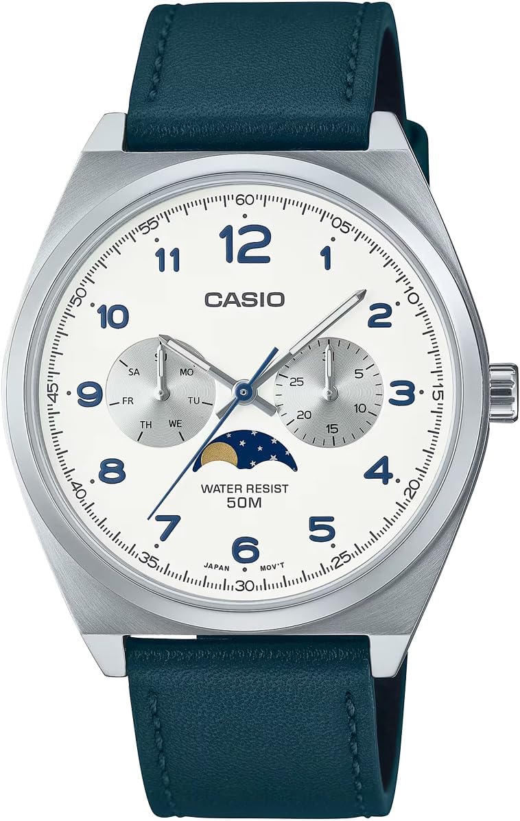 Amazon.co.jp: CASIO スタンダード ムーンフェイズ Moon phase アナログ メンズ 腕時計 MTP-M300L ...