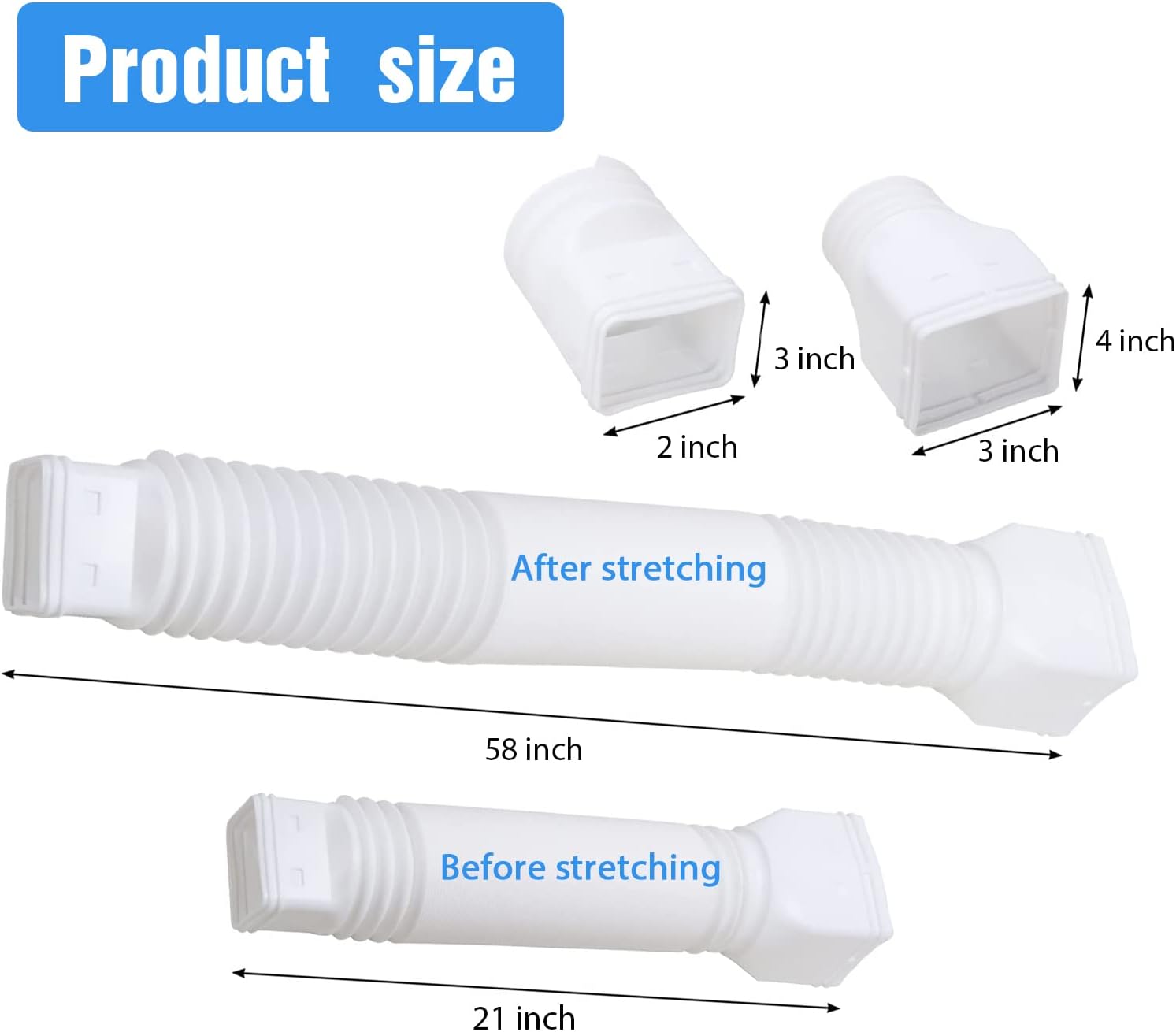 Buy TheElves Gutter Downspout Extensions, 2-Pack Downspout Extender ...