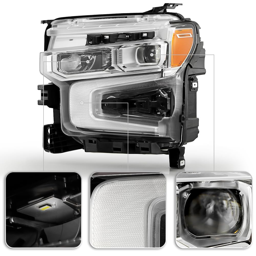Snapklik.com : For 2022-2024 Chevy Silverado 1500 LTRST Chrome Bezel w ...