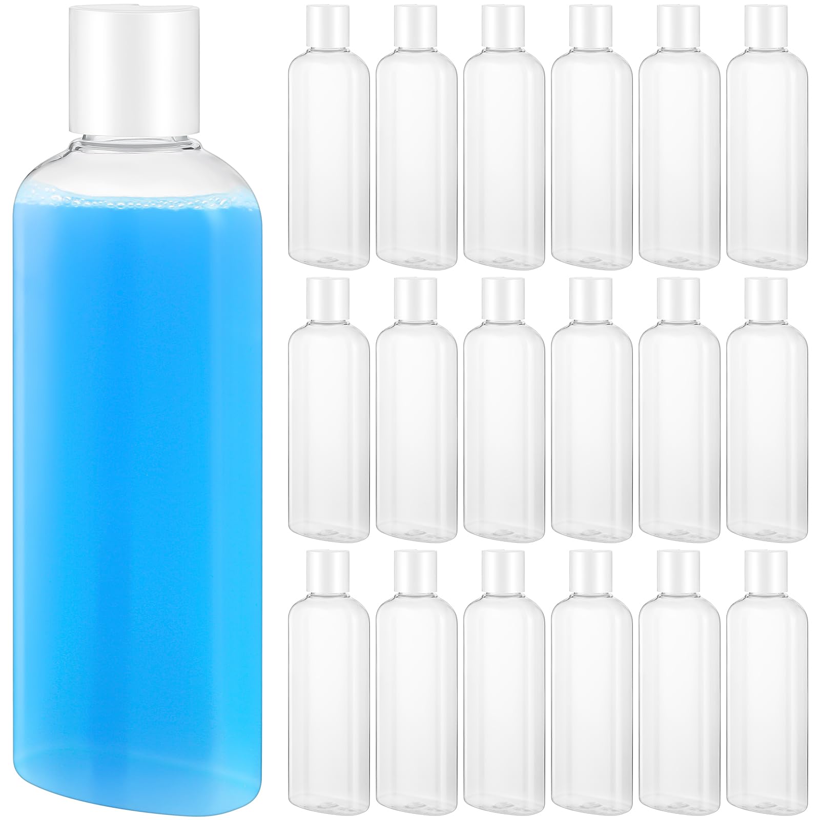 Amazon.com: Domensi 24 Pcs 6.8oz Plastic Bottle Squeeze Containers with ...